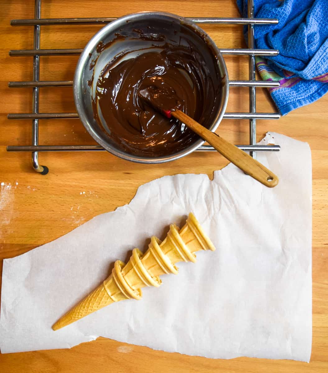 Edible Cookie Dough Cones - Waiting for Blancmange
