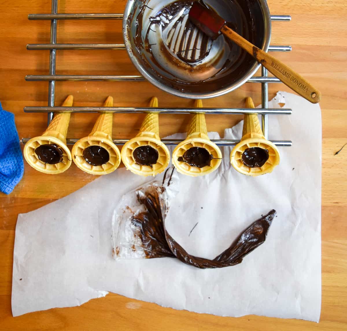 Edible Cookie Dough Cones - Waiting for Blancmange