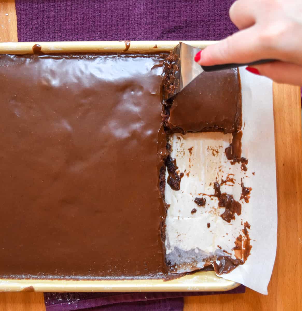 Old Fashioned Chocolate Sheet Cake - Waiting for Blancmange