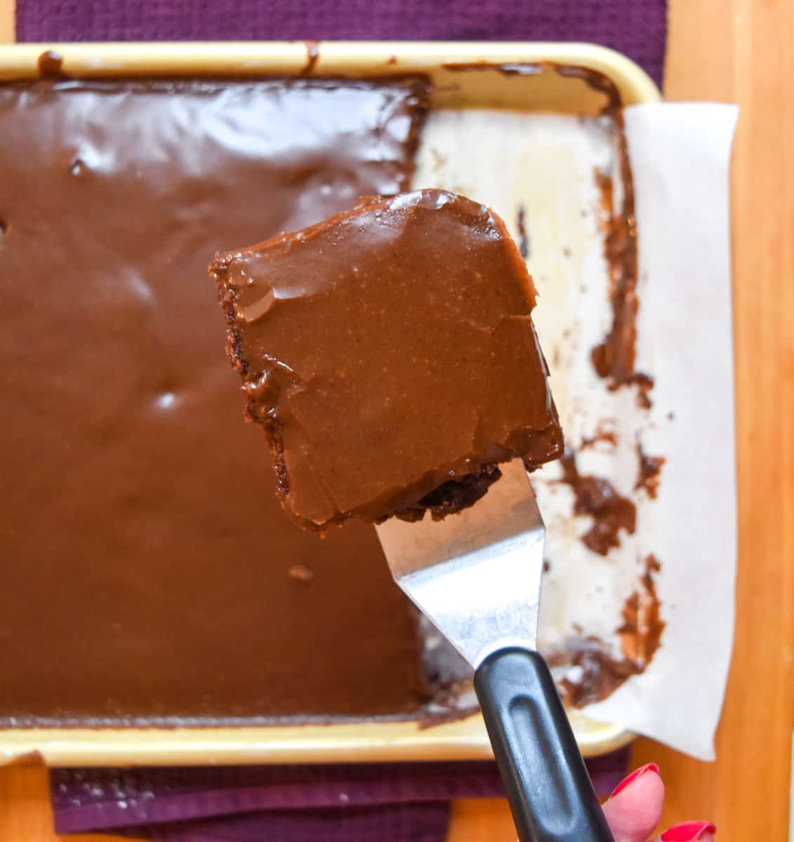 Old Fashioned Chocolate Sheet Cake - Waiting for Blancmange