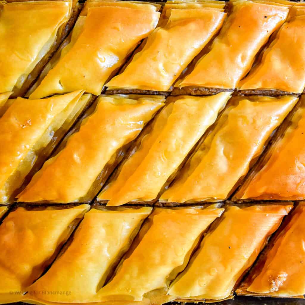 Easy Almond Baklava - Moroccan Inspired - Waiting for Blancmange