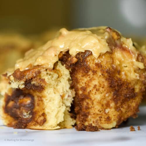 Banoffee Blondie Bars with a Biscoff Base - Waiting for Blancmange